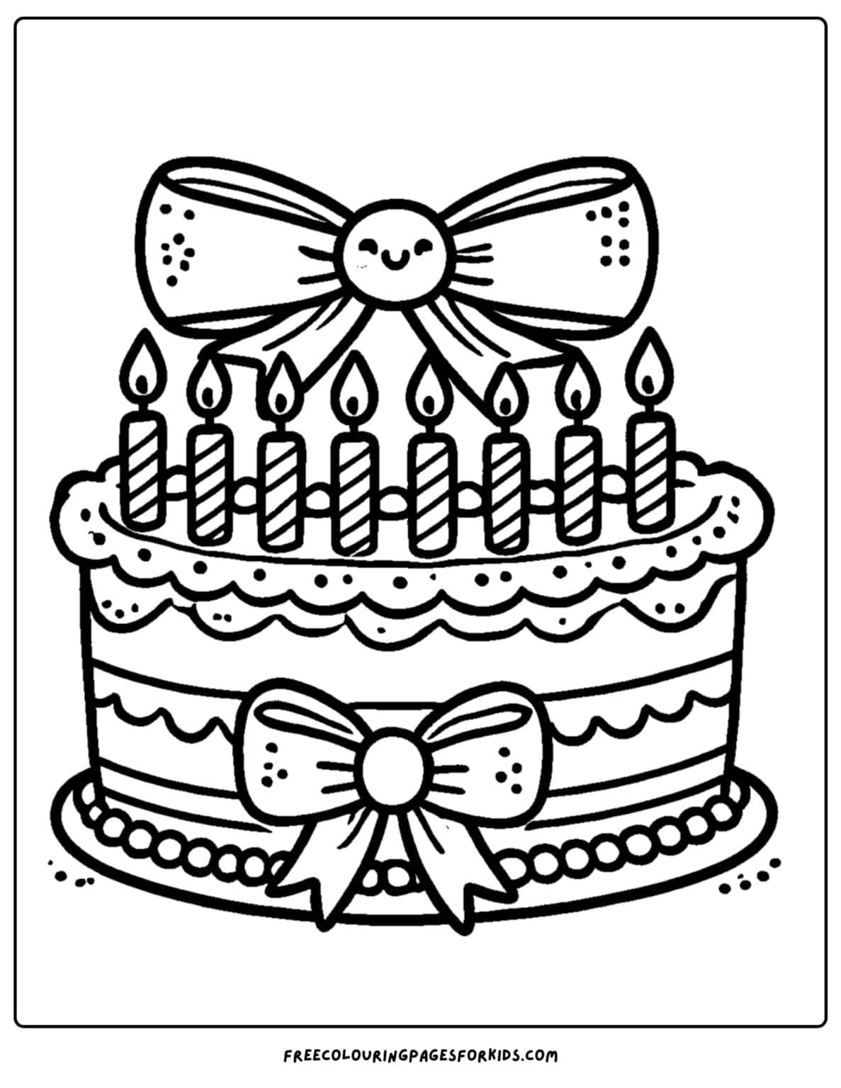30 Birthday Cake Coloring Pages