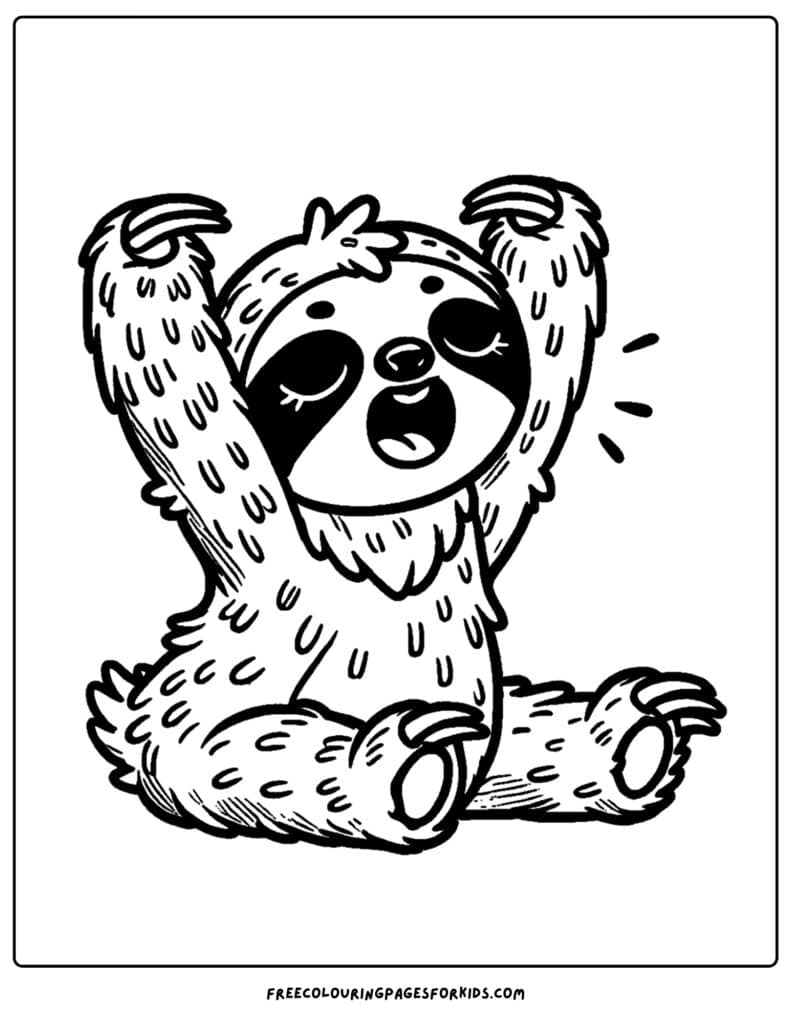 30 Sloth Coloring Pages