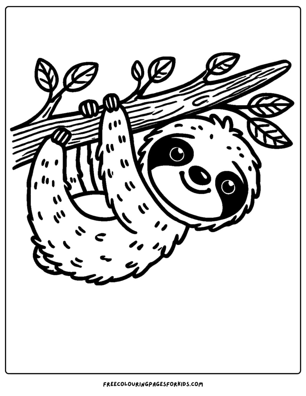30 Sloth Coloring Pages