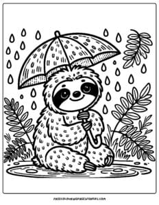 30 Sloth Coloring Pages