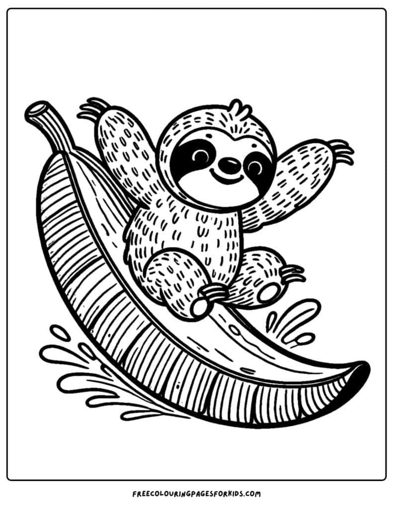 30 Sloth Coloring Pages