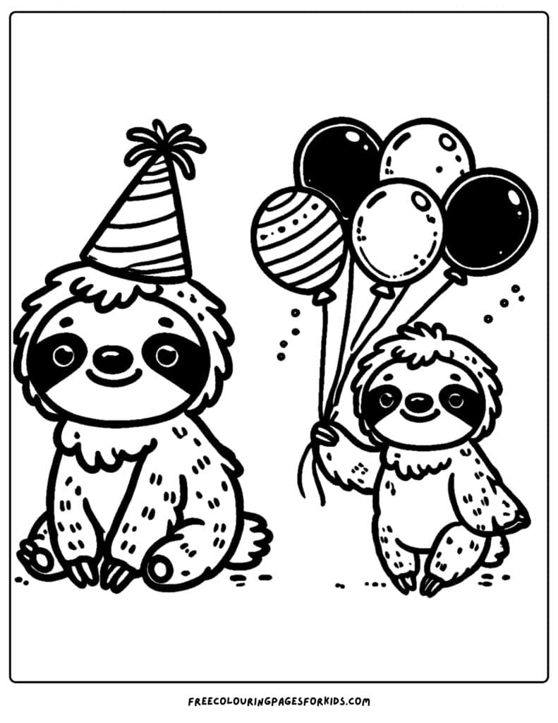 30 Sloth Coloring Pages