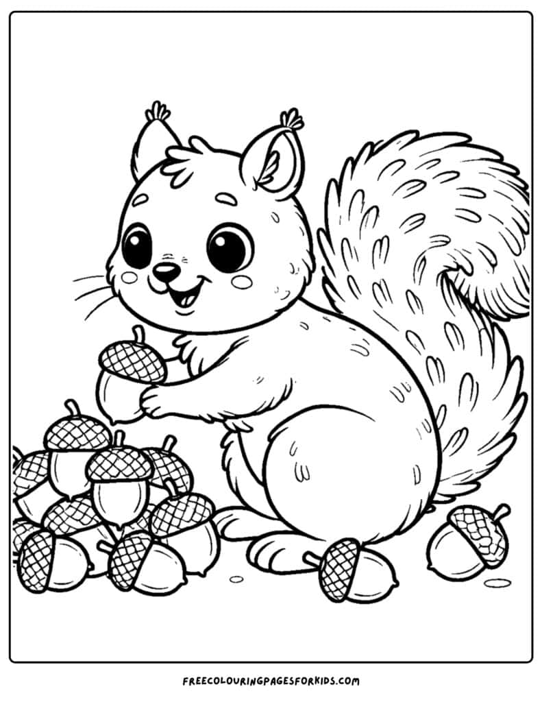 28 Squirrel Coloring Pages
