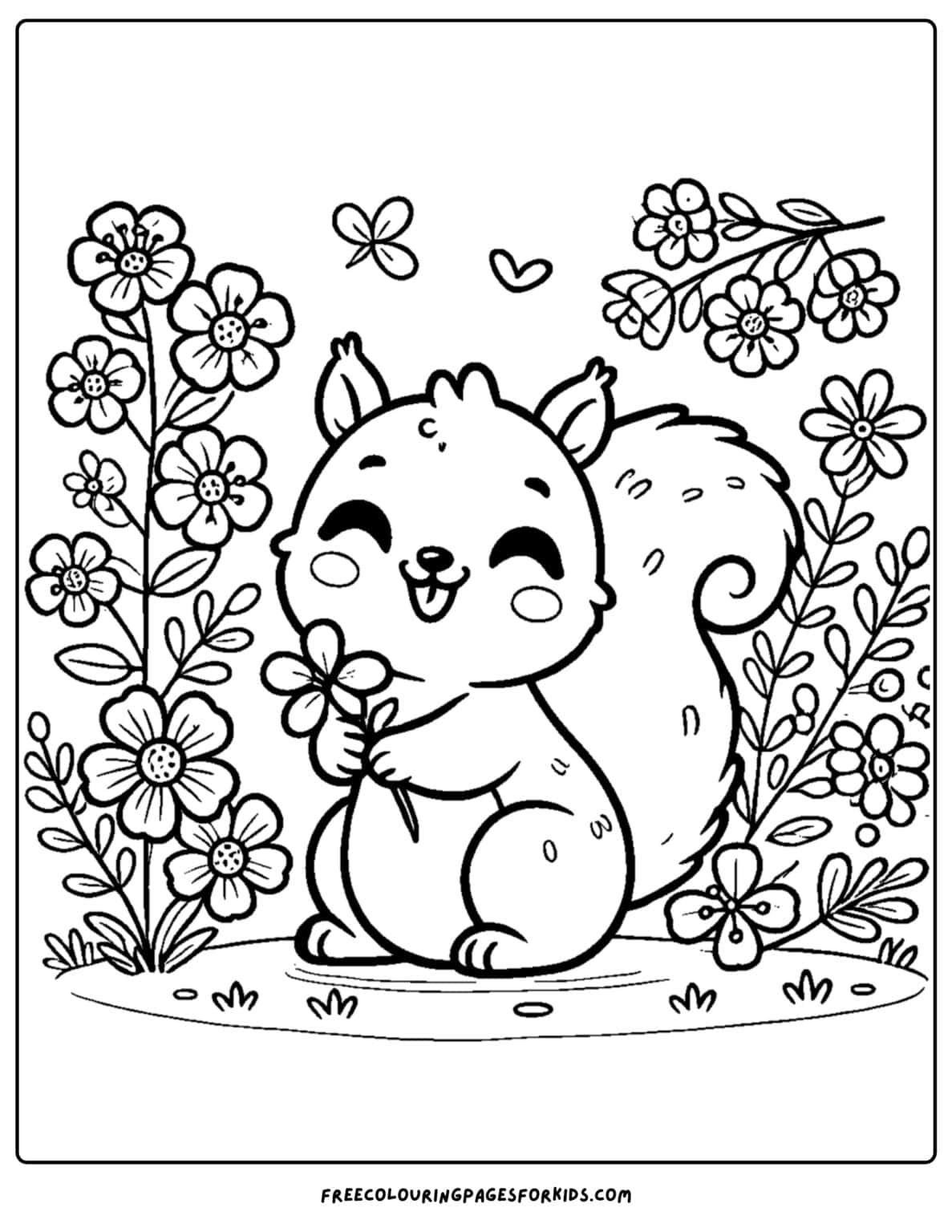 28 Squirrel Coloring Pages
