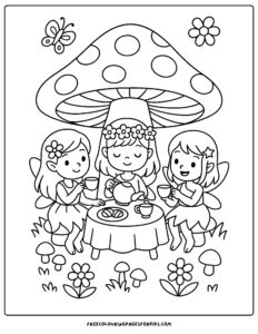 54 Tea Party Coloring Pages