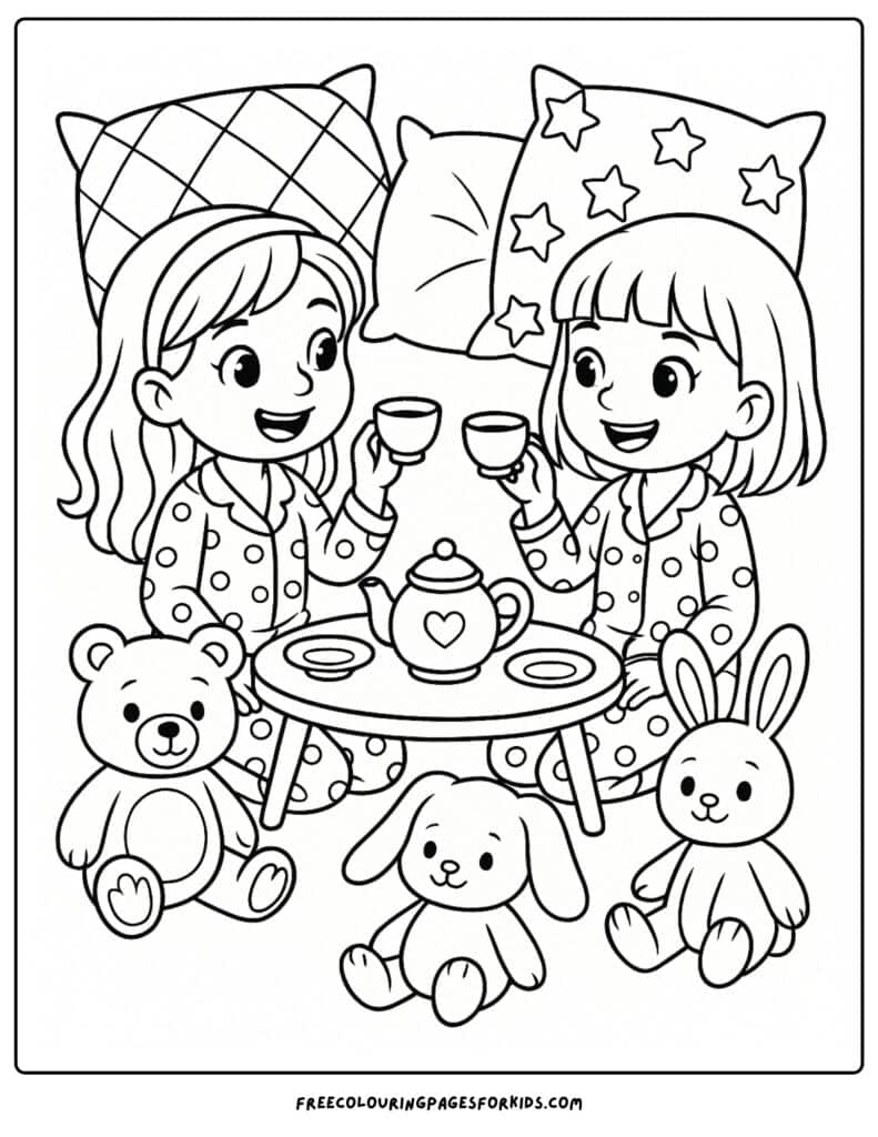 54 Tea Party Coloring Pages