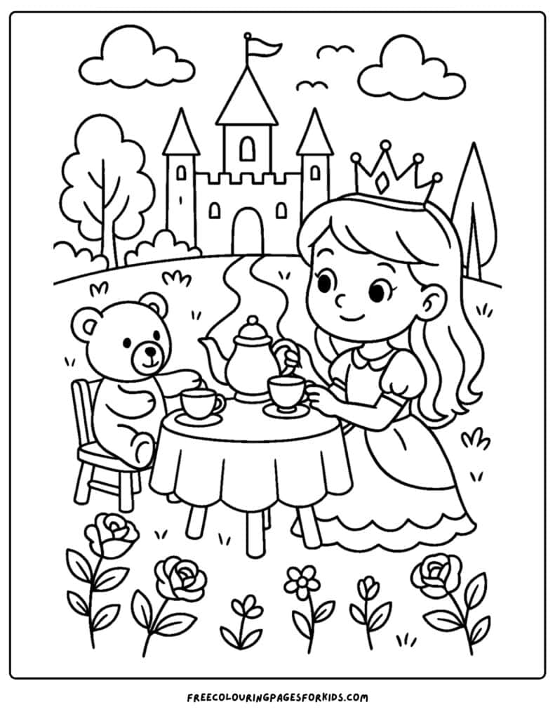 54 Tea Party Coloring Pages