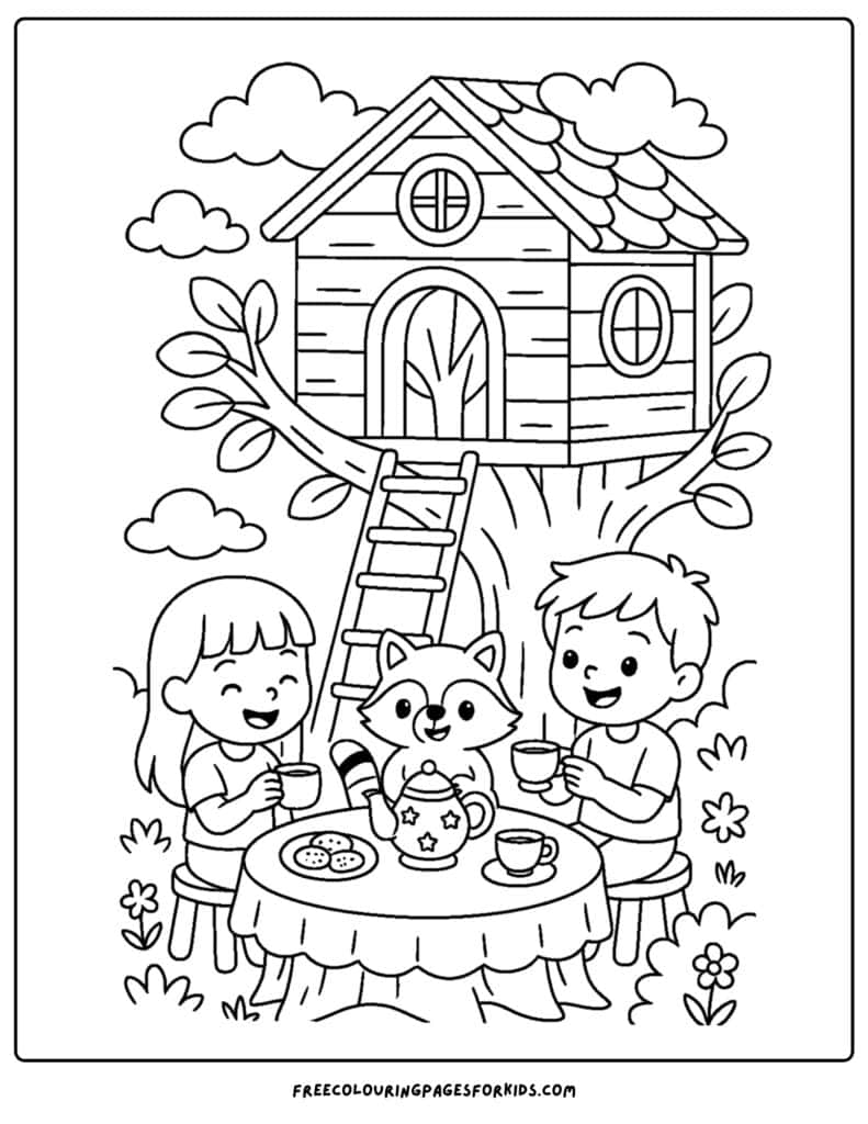 54 Tea Party Coloring Pages