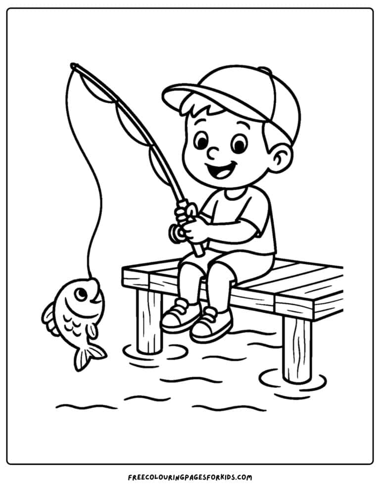 33 Fishing Coloring Pages
