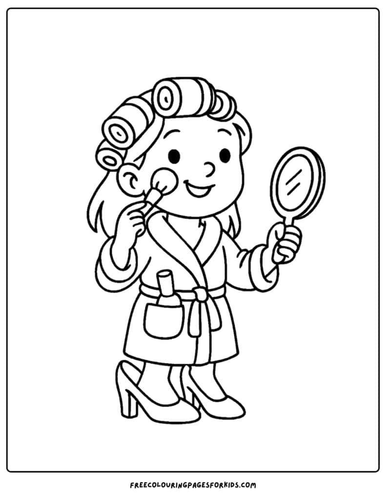 Makeup Coloring Pages