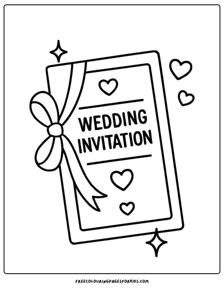 50 Wedding Coloring Pages