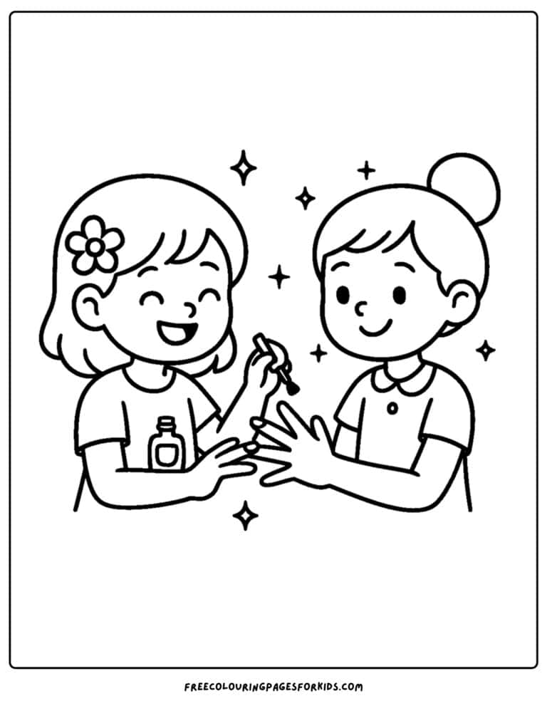 Nail and Nail Art Coloring Pages