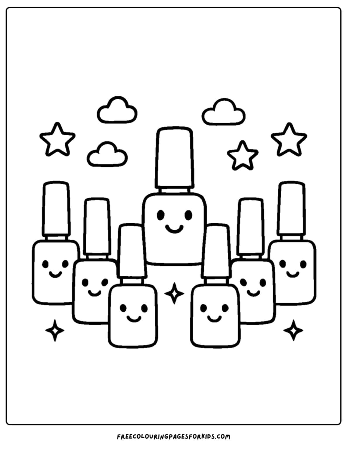 Nail and Nail Art Coloring Pages