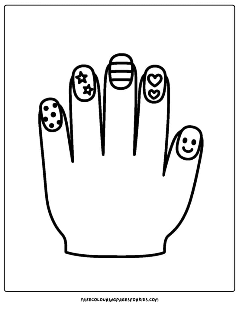 Nail and Nail Art Coloring Pages