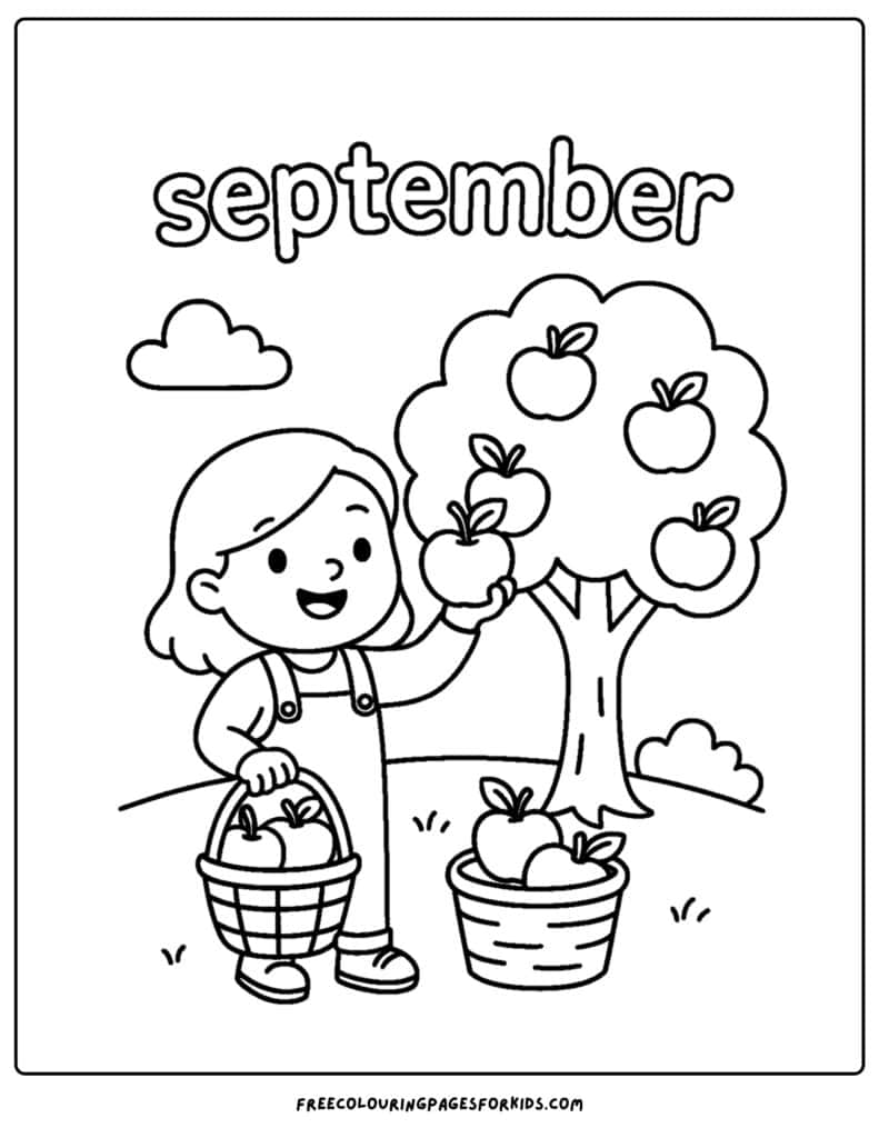 September Coloring Pages