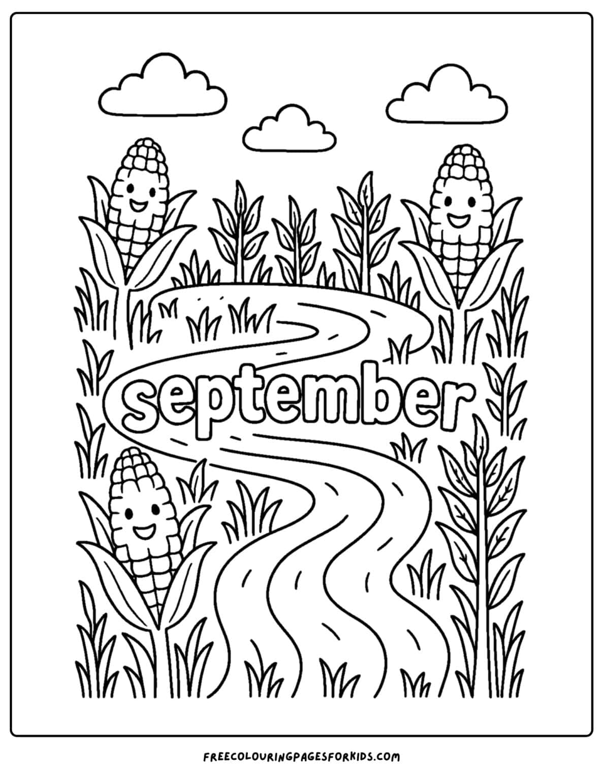 September Coloring Pages