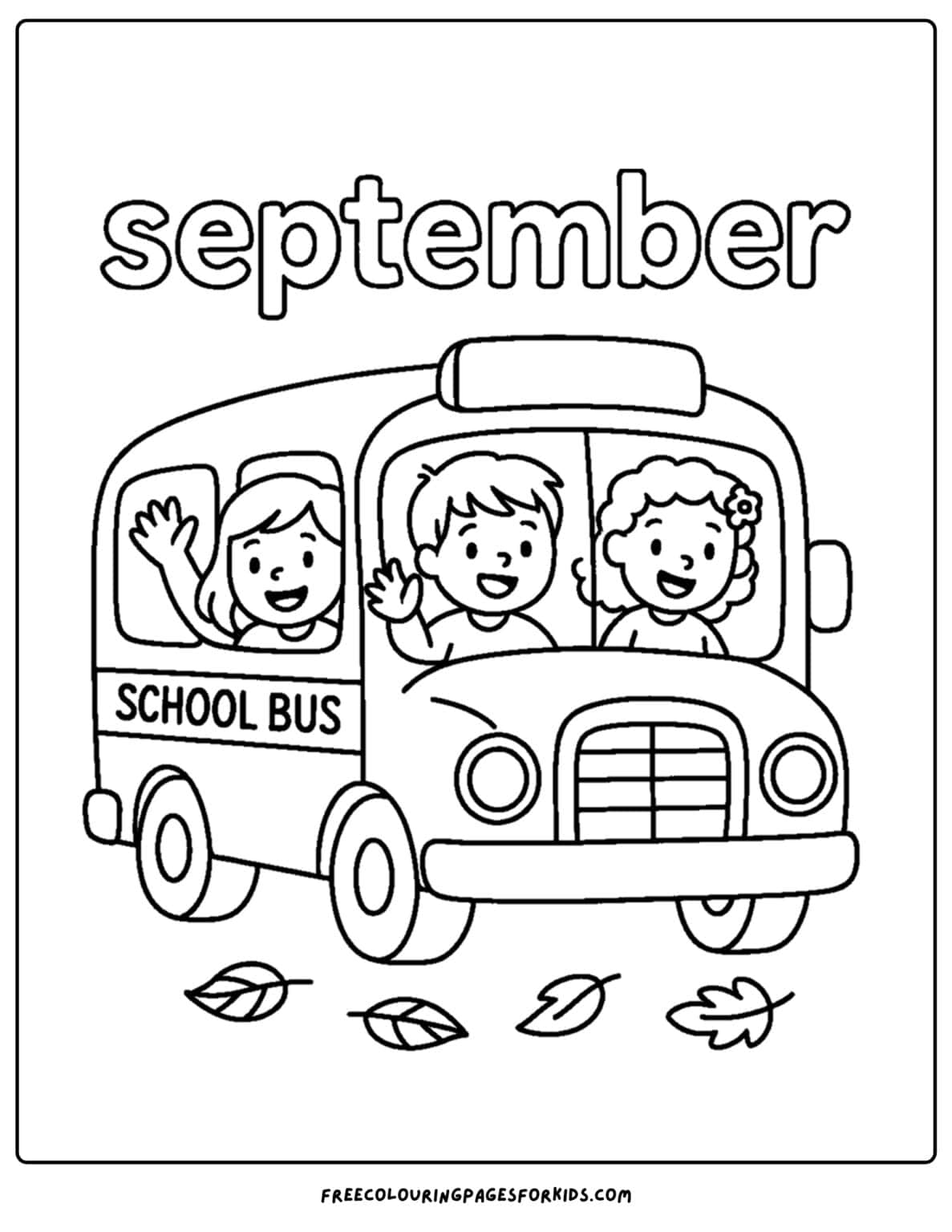 September Coloring Pages