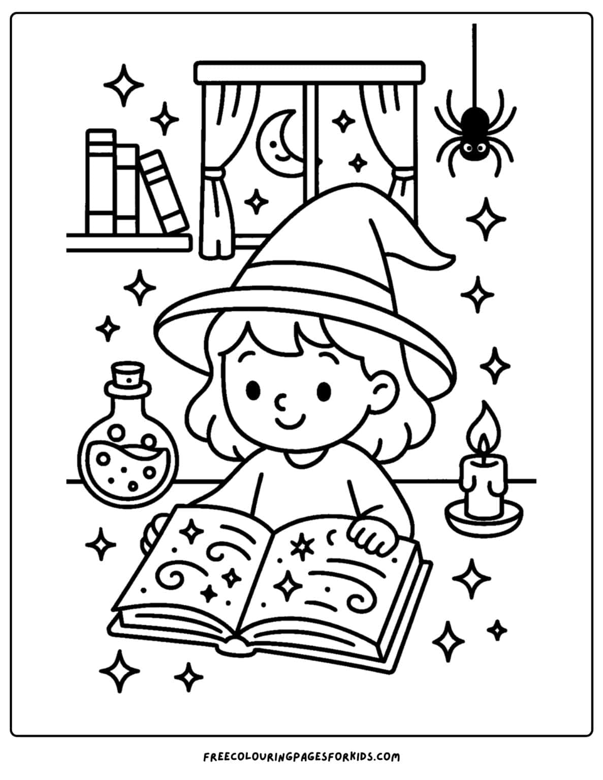 Witch Coloring Pages