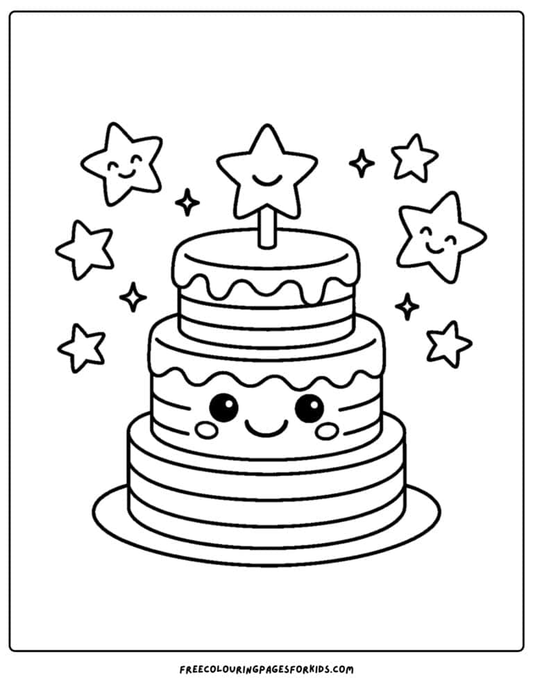 Cake Coloring Pages
