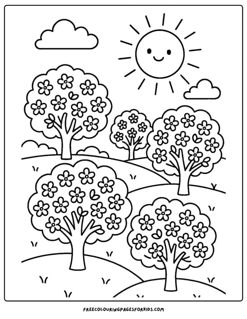 Orchard Coloring Pages