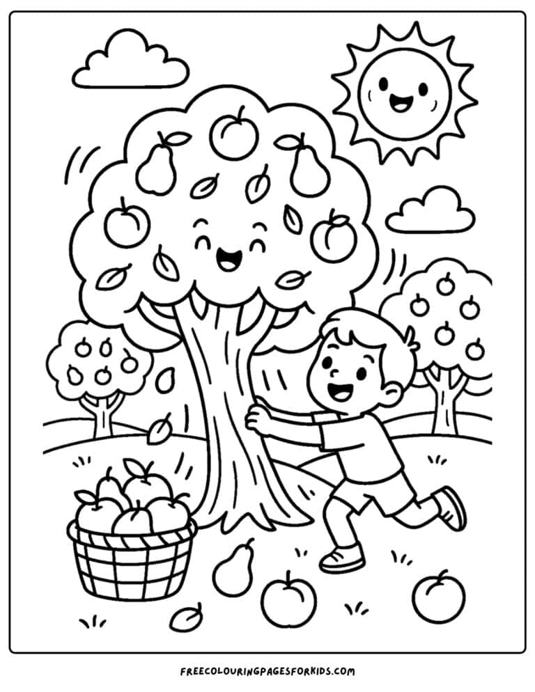 Orchard Coloring Pages