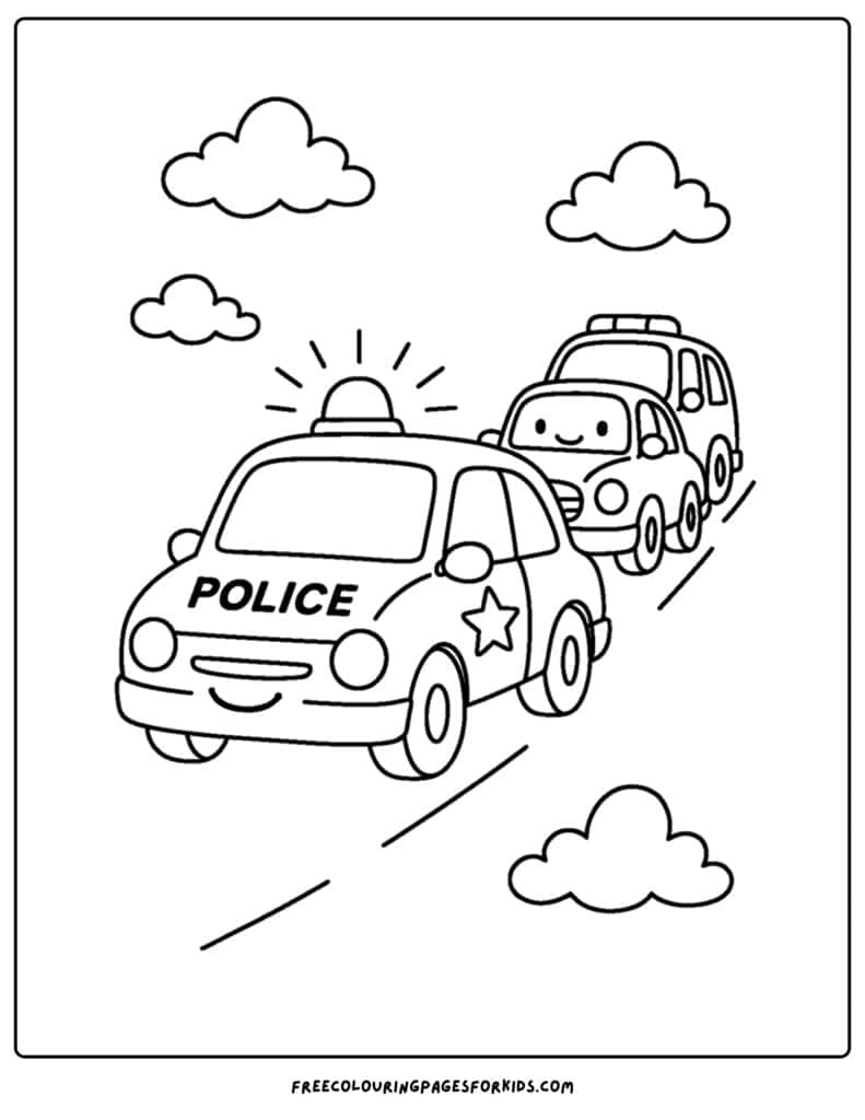 Police Car Coloring Pages