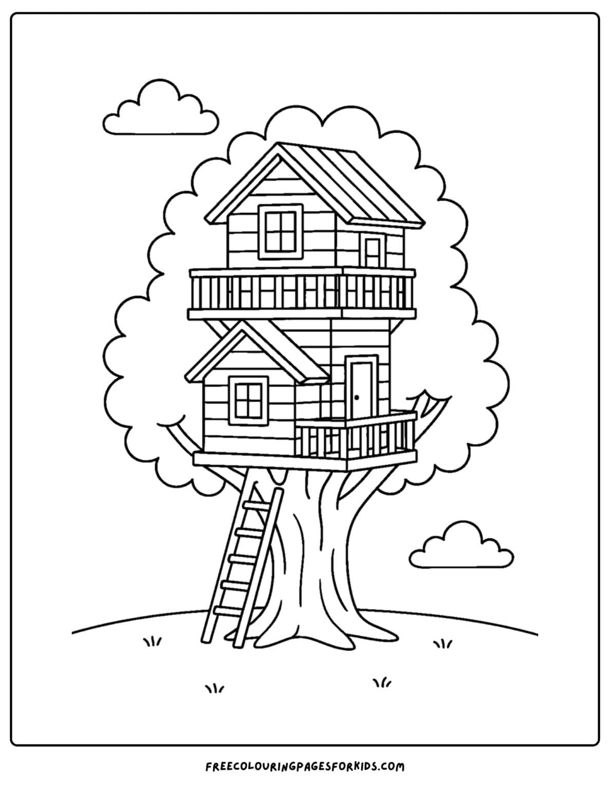 Tree House Coloring Pages