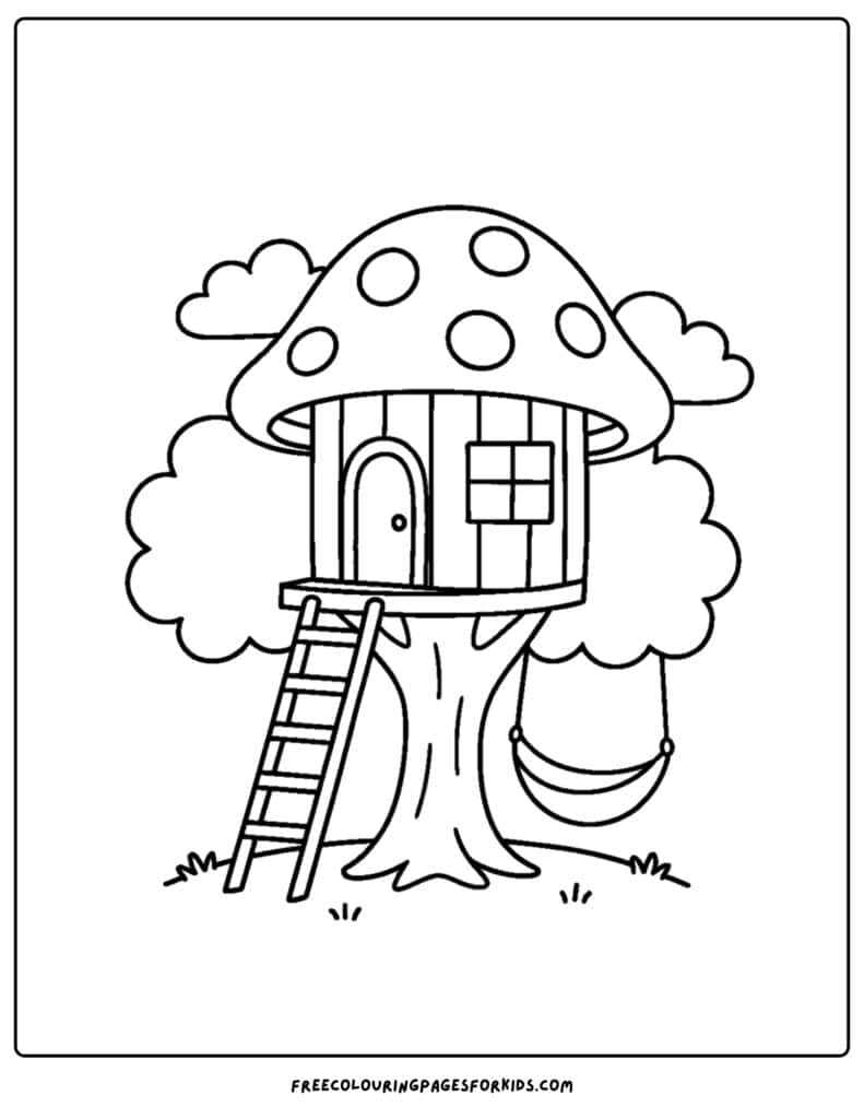 Tree House Coloring Pages