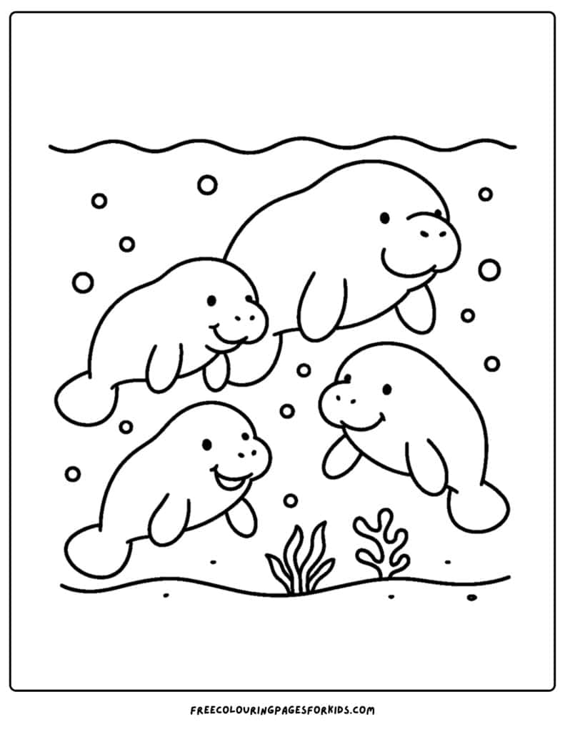 Manatee Coloring Pages