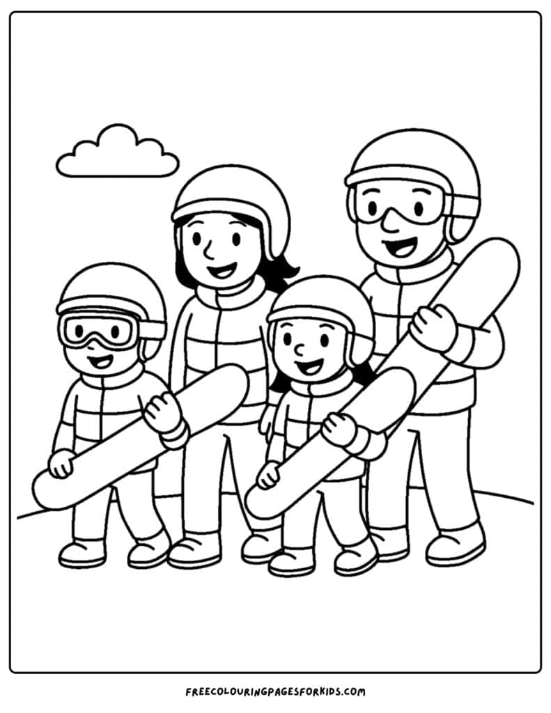 Snowboard Coloring Pages