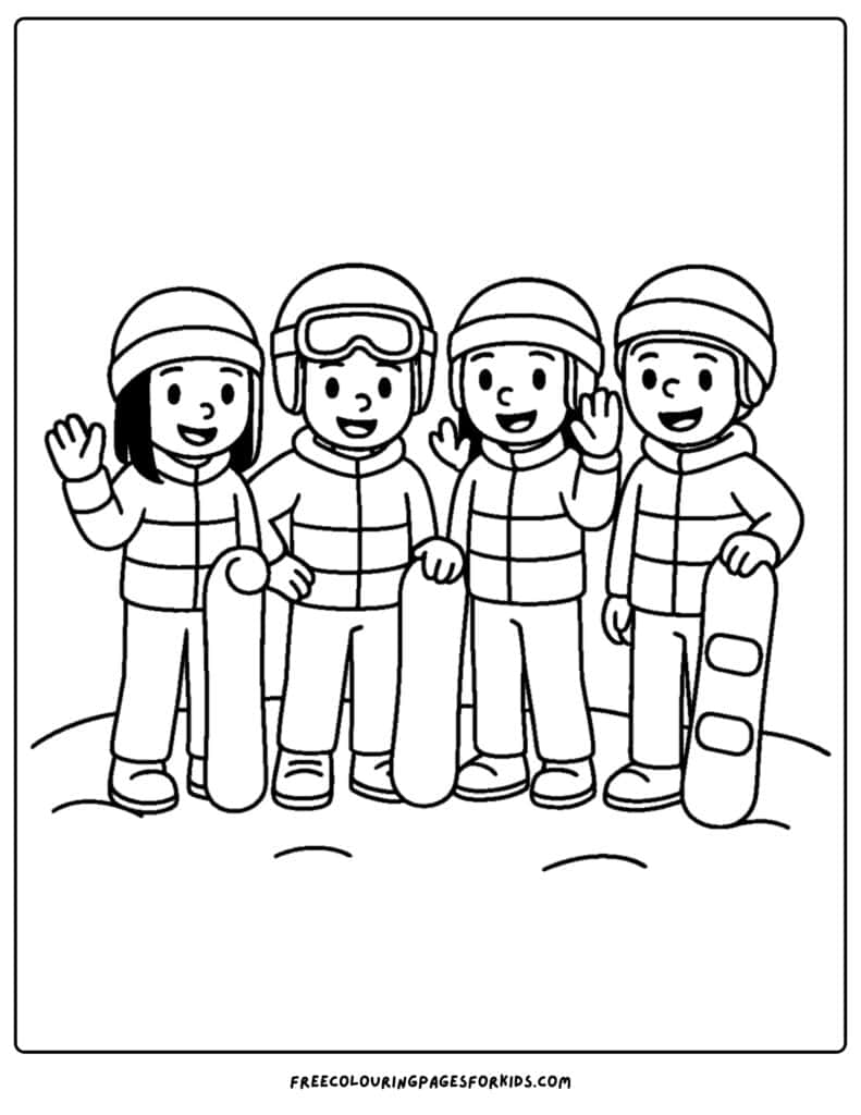 Snowboard Coloring Pages