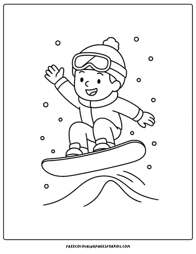 Snowboard Coloring Pages