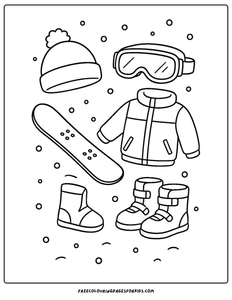 Snowboard Coloring Pages