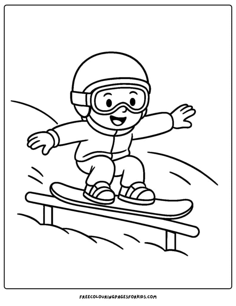 Snowboard Coloring Pages