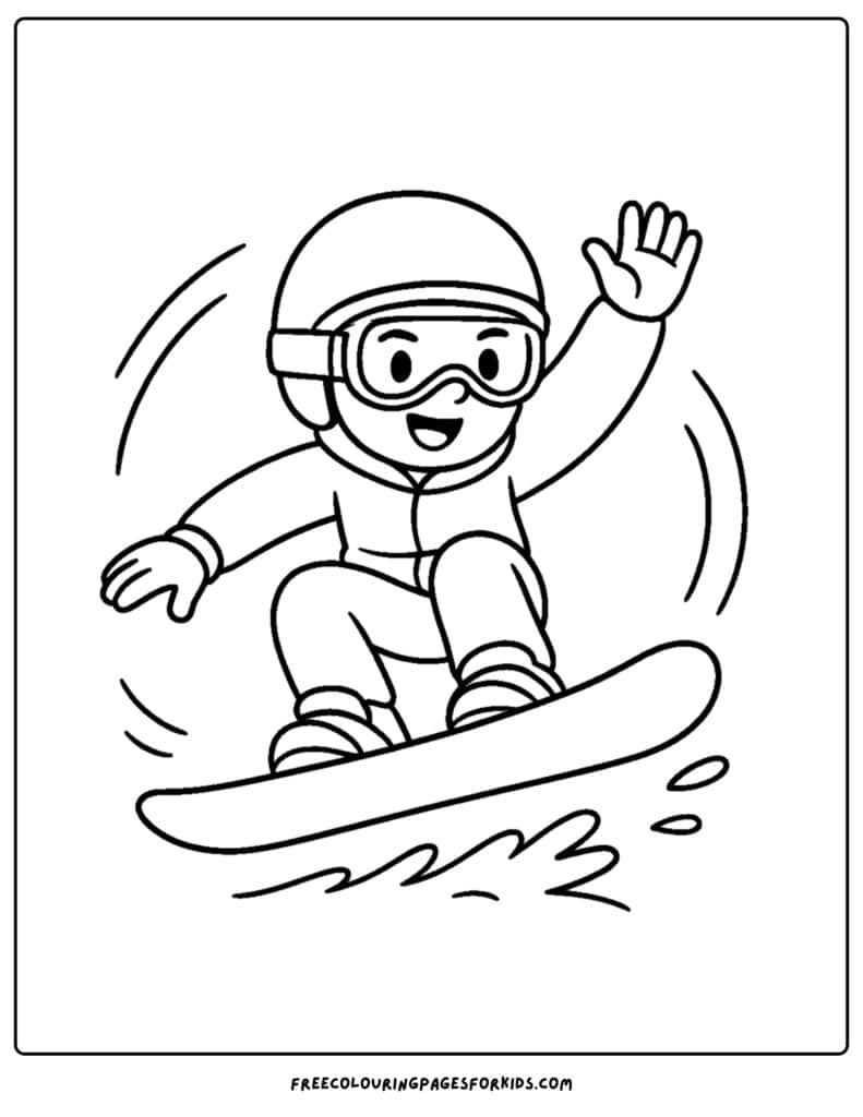 Snowboard Coloring Pages