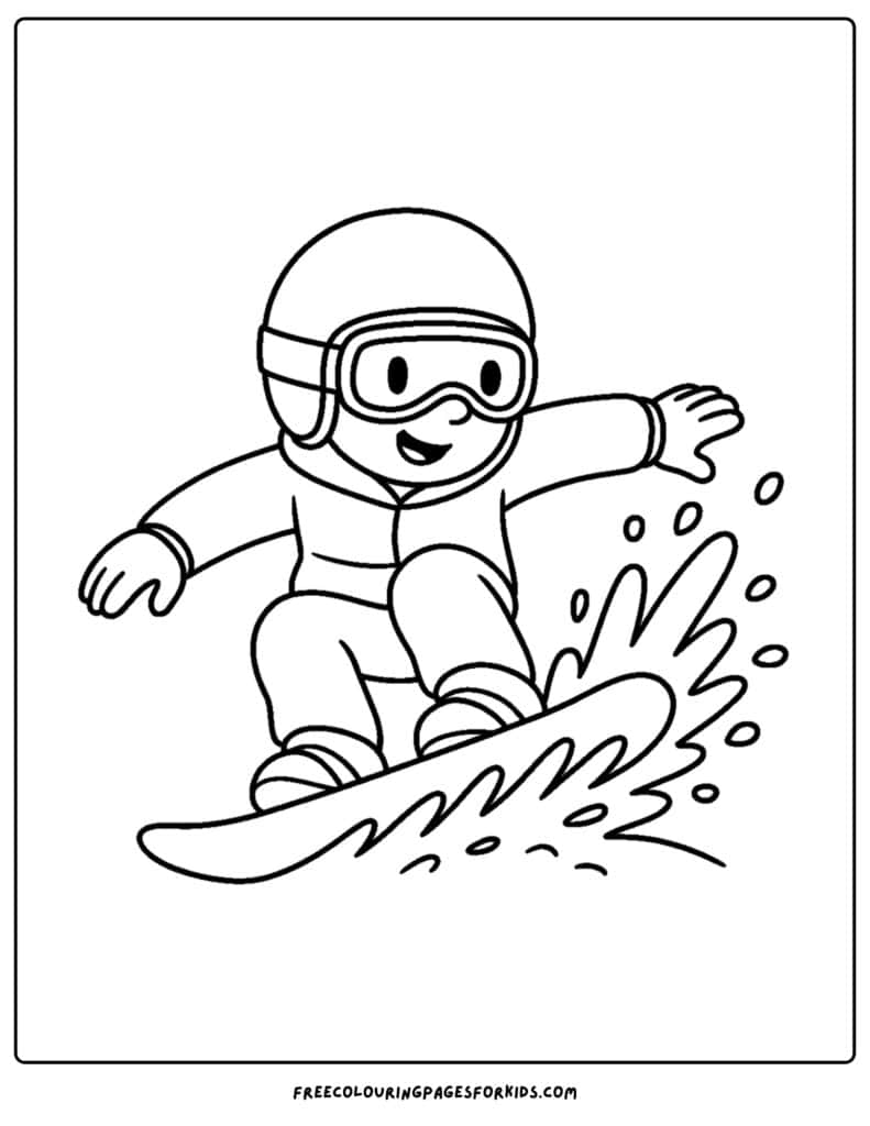 Snowboard Coloring Pages