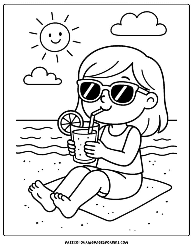 Beach Coloring Pages