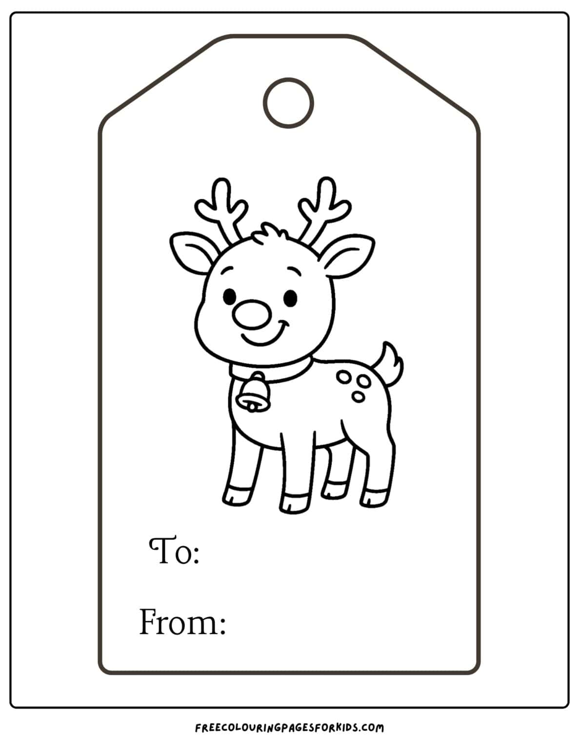 Christmas Gift Tag Coloring Pages