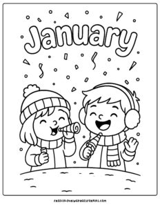 January Coloring Pages