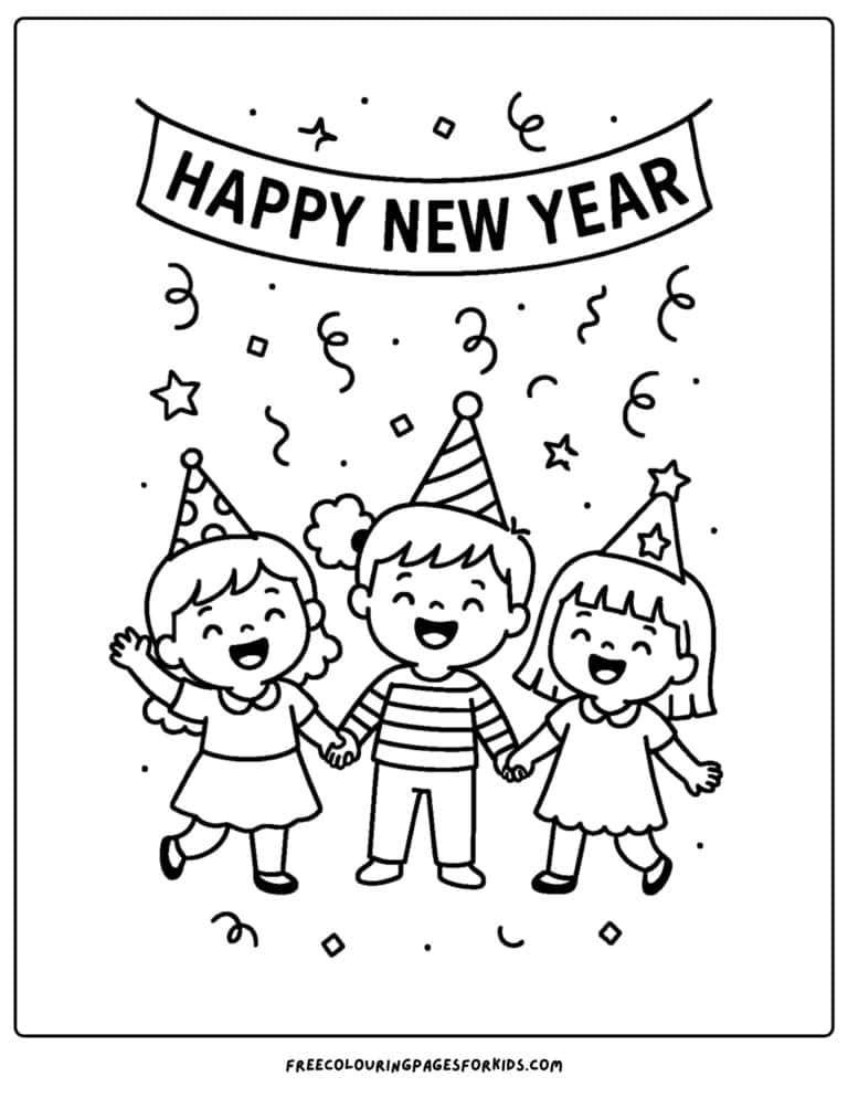 New Year Coloring Pages