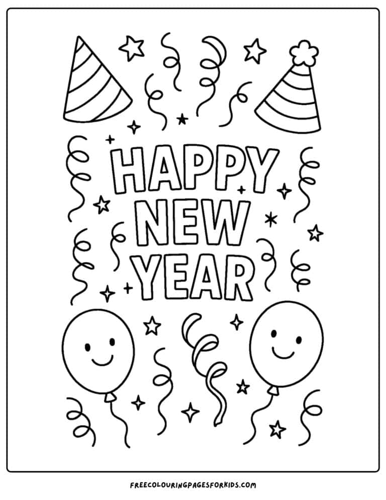 New Year Coloring Pages