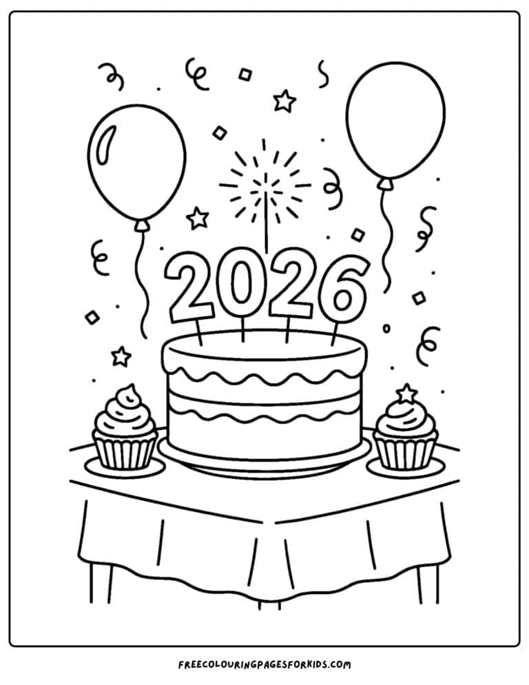 New Year Coloring Pages