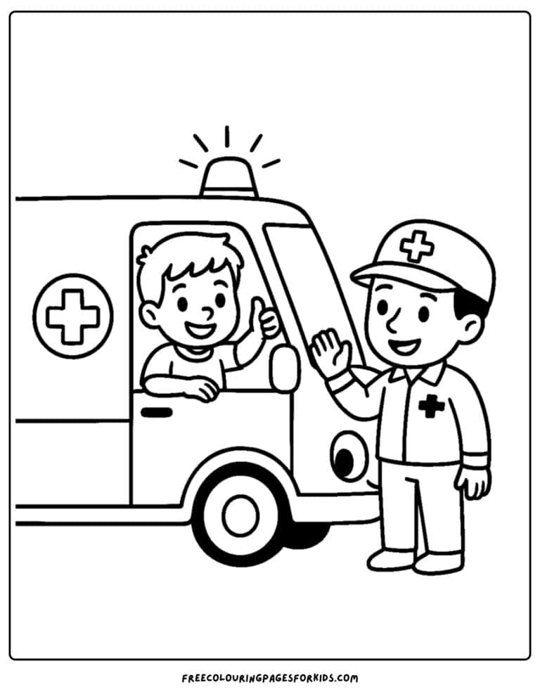 Paramedic Coloring Pages