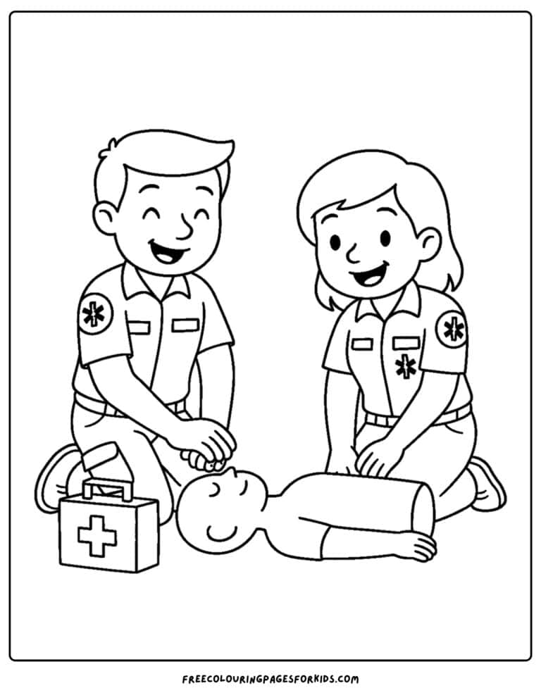 Paramedic Coloring Pages