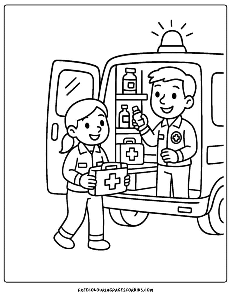 Paramedic Coloring Pages