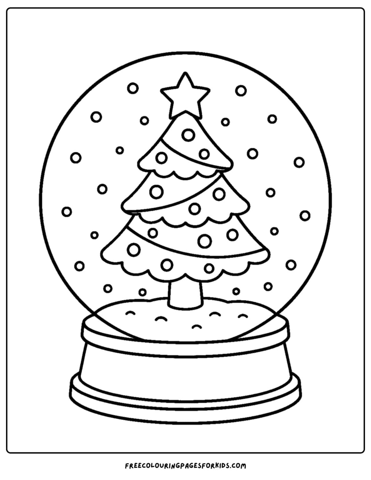 Snow Globe Coloring Pages