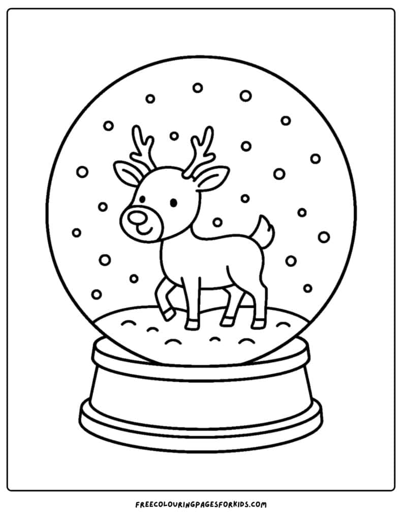 Snow Globe Coloring Pages