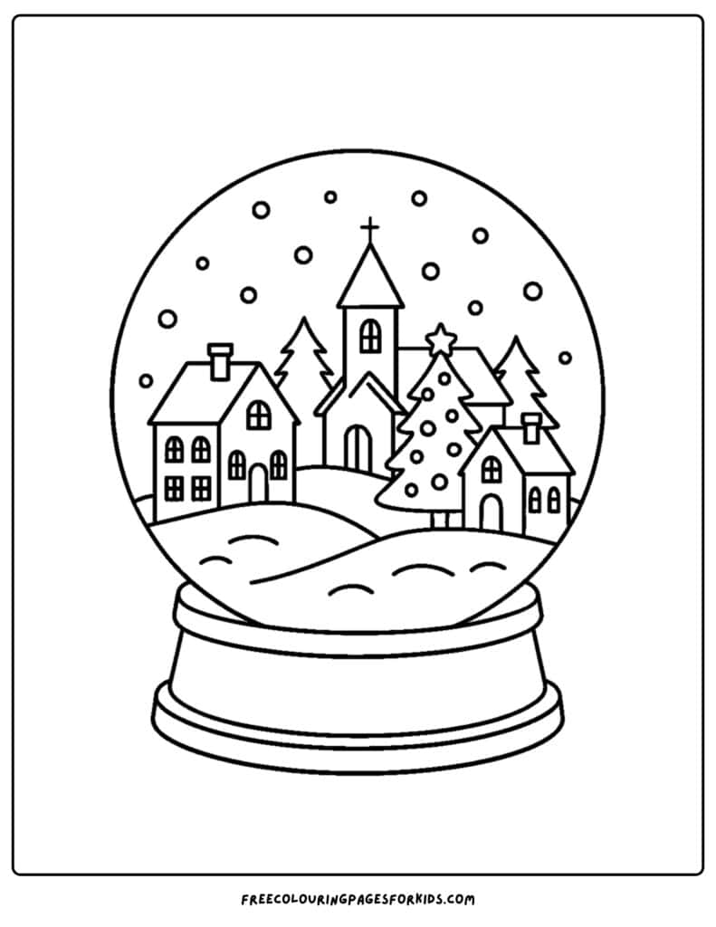 Snow Globe Coloring Pages