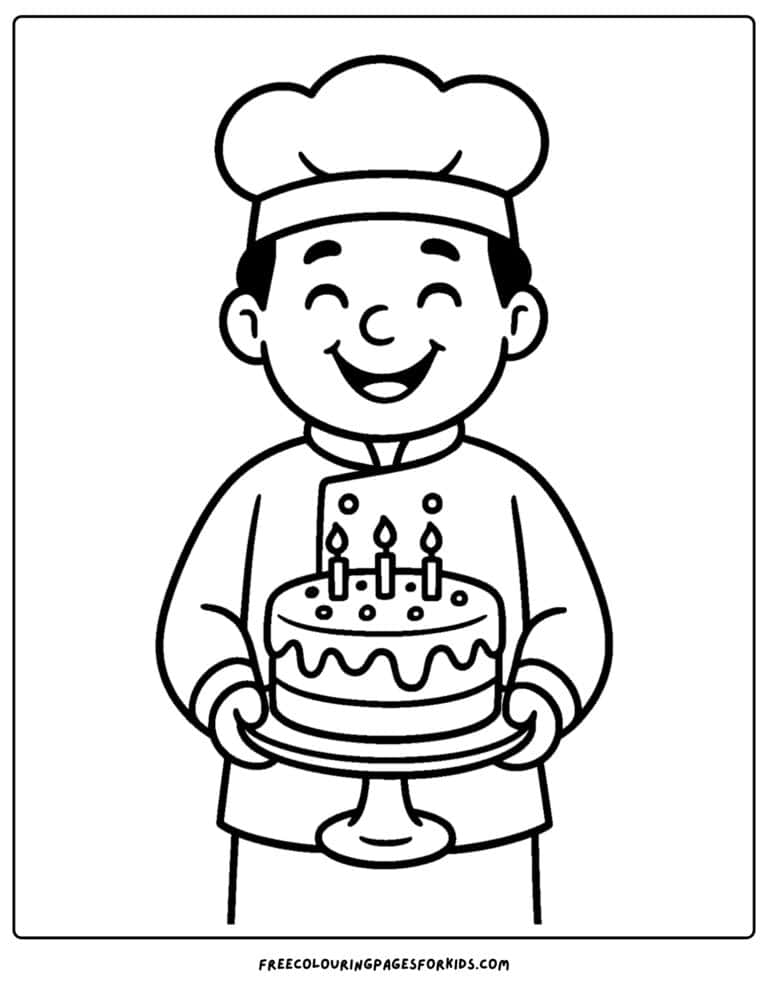 Baker Coloring Pages