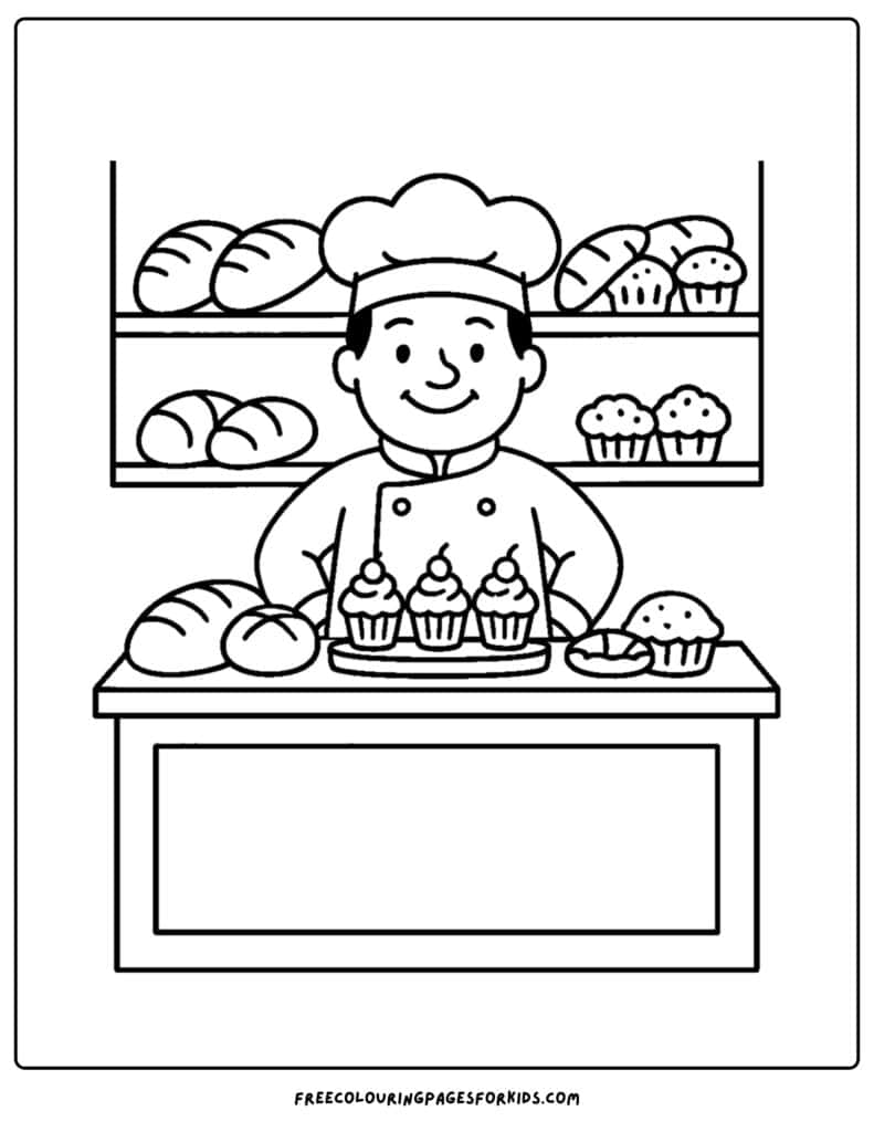 Baker Coloring Pages